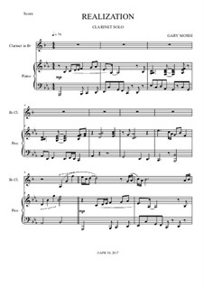 Realization – Clarinet Solo von G. Mosse - Noten auf MusicaNeo