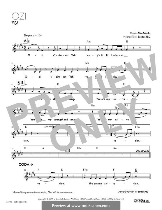 Ozi von A. Goodis - Noten auf MusicaNeo