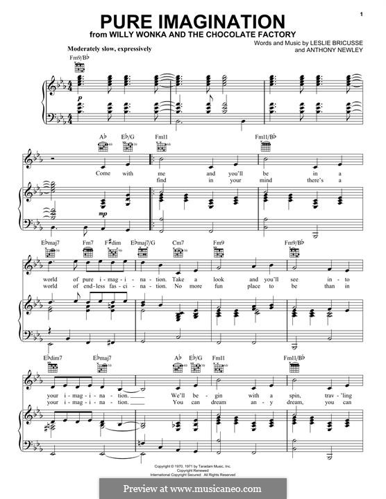 Pure Imagination (from Willy Wonka and The Chocolate Factory) von A. Newley, L. Bricusse auf ...