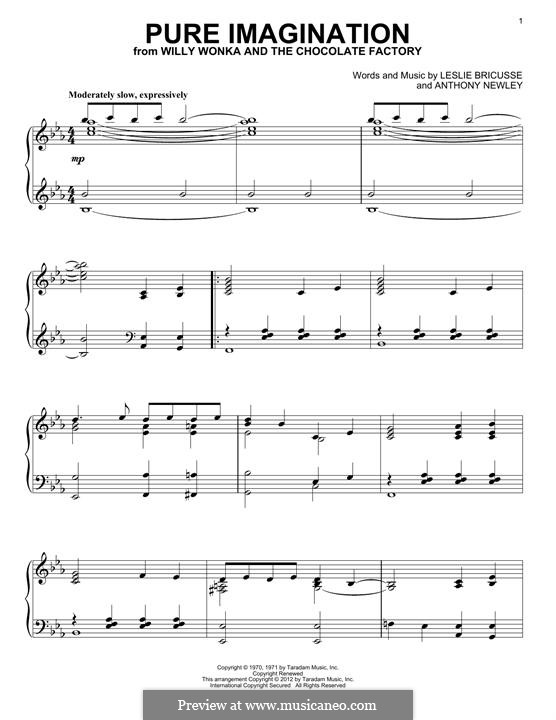 Pure Imagination (from Willy Wonka and The Chocolate Factory) von A. Newley, L. Bricusse auf ...