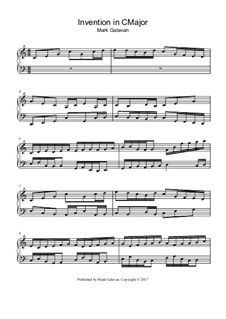 Invention in C Major von M. Galavan - Noten auf MusicaNeo