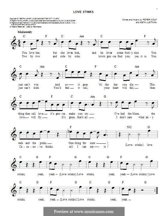 Love Stinks (The J. Geils Band) von P. Wolf, S. Justman auf MusicaNeo