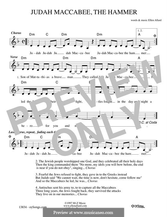 Judah Macabee von E. Allard - Noten auf MusicaNeo