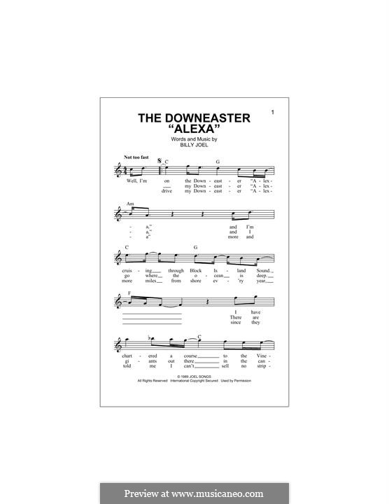 The Downeaster 'Alexa' von B. Joel - Noten auf MusicaNeo