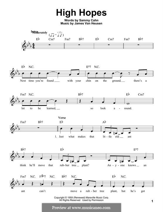 High Hopes (Frank Sinatra) von J.V. Heusen - Noten auf MusicaNeo