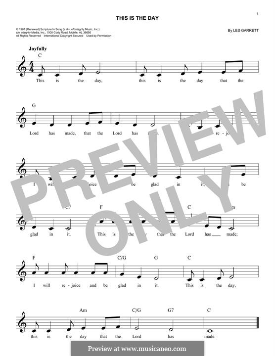 This is the Day von L. Garrett - Noten auf MusicaNeo