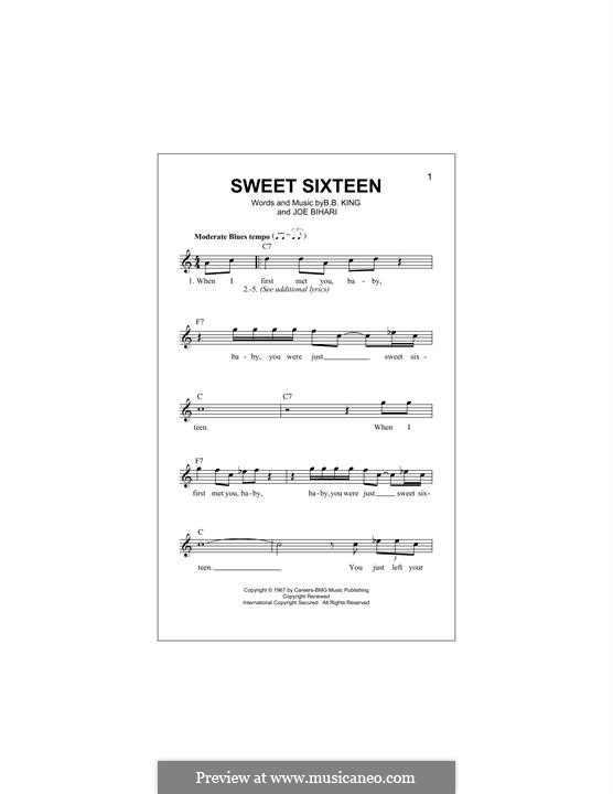 Sweet Sixteen von J. Bihari - Noten auf MusicaNeo