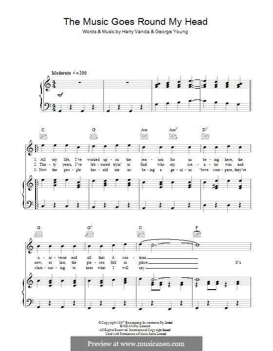The Music Goes Round My Head (The Easybeats) von G. Young, H. Vanda auf ...