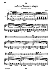 Auf dem Wasser zu singen, D.774 Op.72 von F. Schubert - Noten auf MusicaNeo