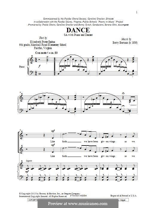 Dance von B. Bertaux - Noten auf MusicaNeo