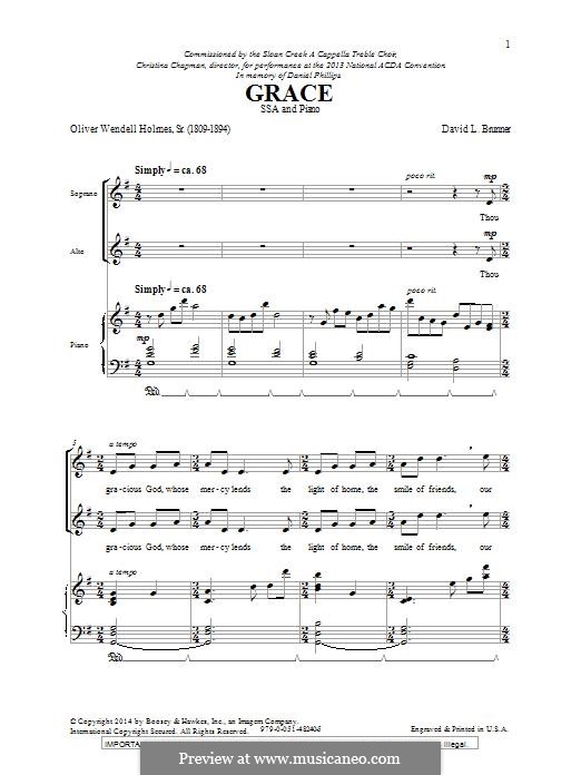 Grace von D.L. Brunner - Noten auf MusicaNeo