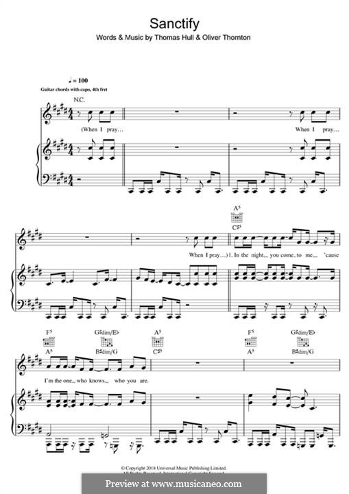 Sanctify (Years & Years) von T. Hull, O. Thornton - Noten auf MusicaNeo Sanctify (Years & Years) von T. Hull, O. Thornton - Noten auf MusicaNeo
