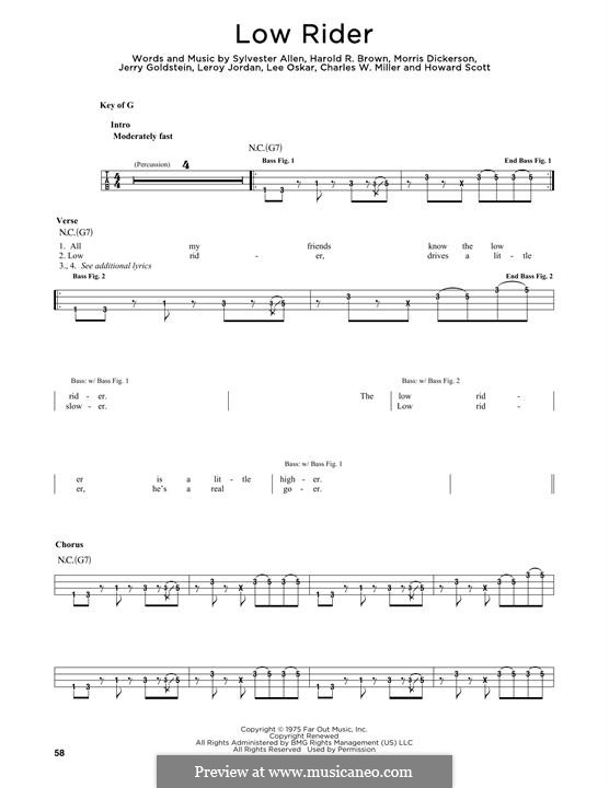 Low Rider (War) von C.W. Miller, H.R. Brown, H. Scott, J. Goldstein, L ...