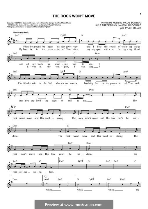 The Rock Won't Move von J. Sooter, T. Miller, K. Fredericks, L ...