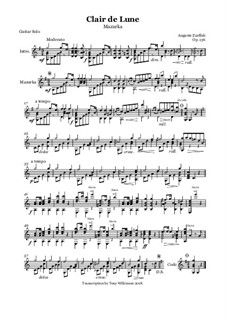 Clair de Lune - Mazurka, Op.136 von A. Zurfluh auf MusicaNeo