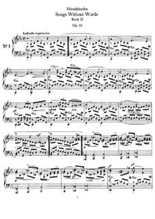 Lieder ohne Worte, Op.30 von F. Mendelssohn-Bartholdy - Noten auf MusicaNeo