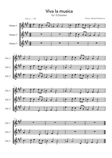 Viva la musica von M. Praetorius - Noten auf MusicaNeo