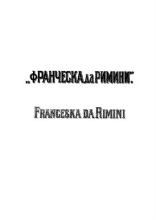 Francesca da Rimini, Op.25 von S. Rachmaninoff - Noten auf MusicaNeo