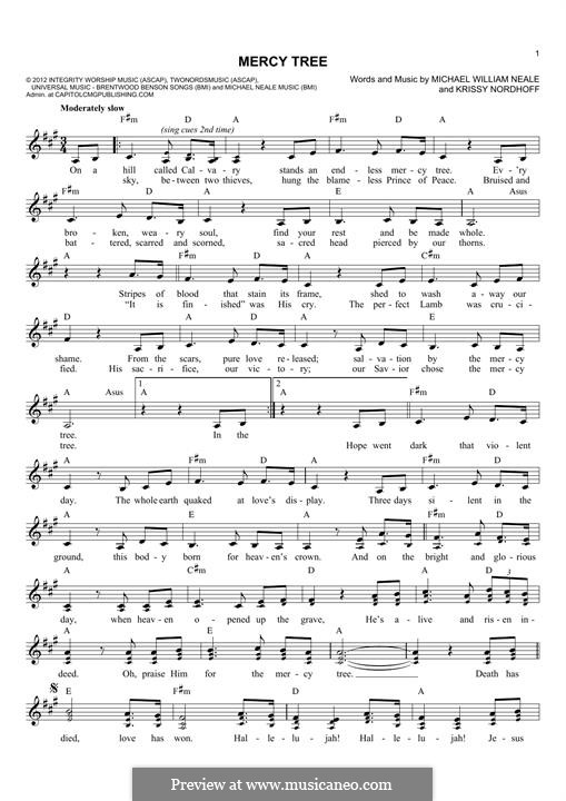 Mercy Tree von K. Nordhoff, M. Neale - Noten auf MusicaNeo