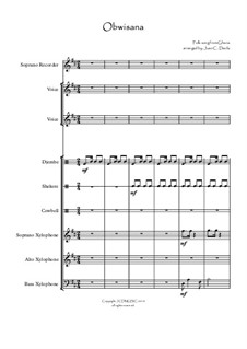 Obwisana Folk Song (for Orff Ensemble) von folklore - Noten auf MusicaNeo