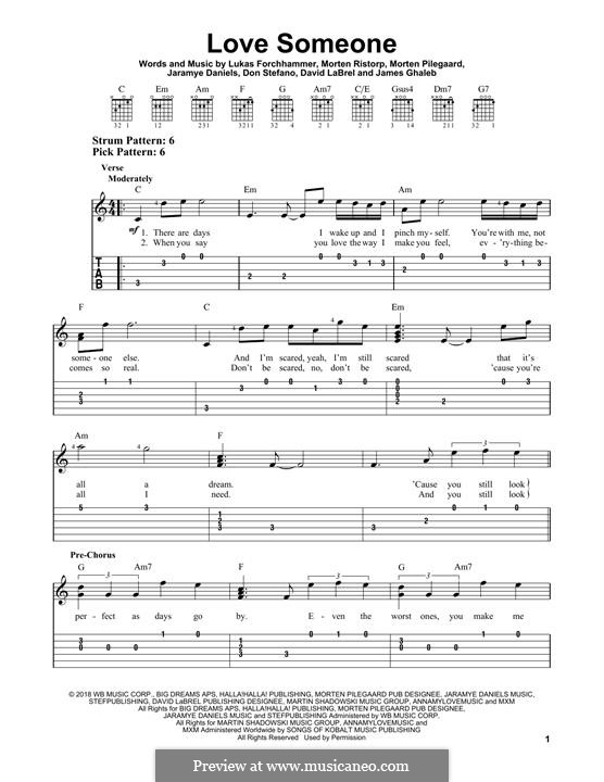 Love Someone (Lukas Graham) von J. Daniels, D. Labrel, L. Forchhammer, M. Pilegaard, M. Ristorp ...