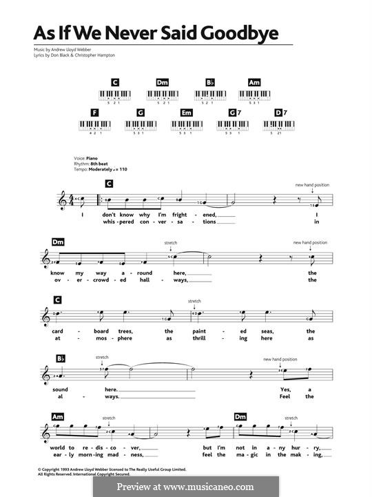 As if We Never Said Goodbye (Sunset Boulevard) von A.L. Webber auf MusicaNeo