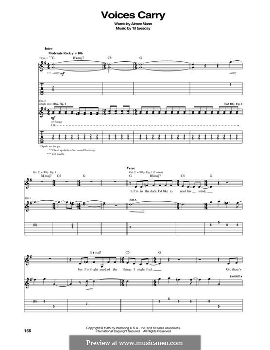 Voices Carry ('til tuesday) von A. Mann, R. Holmes, J. Pesce, M ...