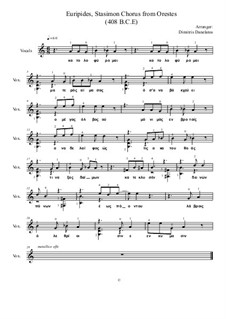Euripides, Stasimon Chorus from Orestes (408 B.C.E) von Unknown (works ...