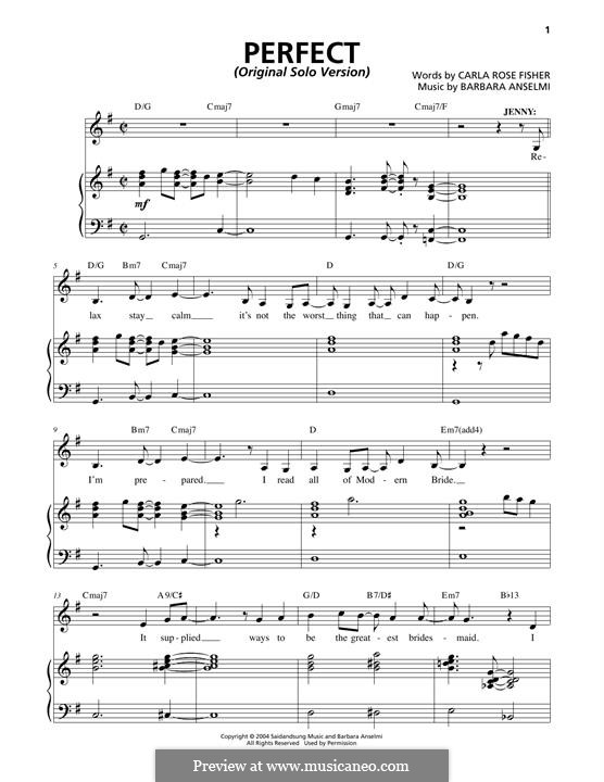 Perfect von B. Anselmi - Noten auf MusicaNeo