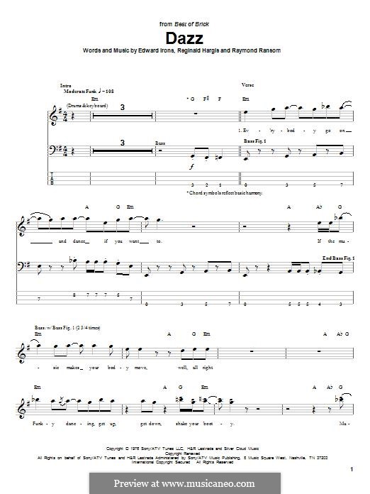 Dazz (Brick) von R. Hargis, E. Irons, R. Ransom - Noten auf MusicaNeo