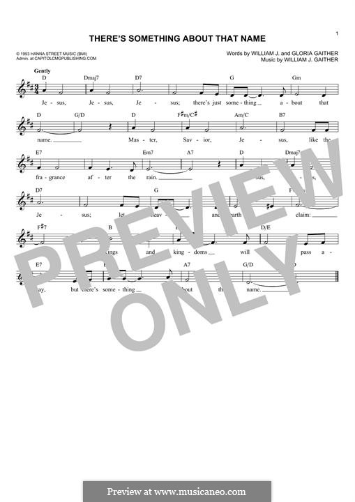 There's Something About That Name von G. Gaither, W.J. Gaither auf ...