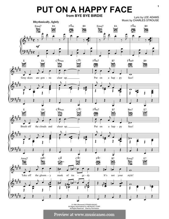 Put on a Happy Face von C. Strouse - Noten auf MusicaNeo