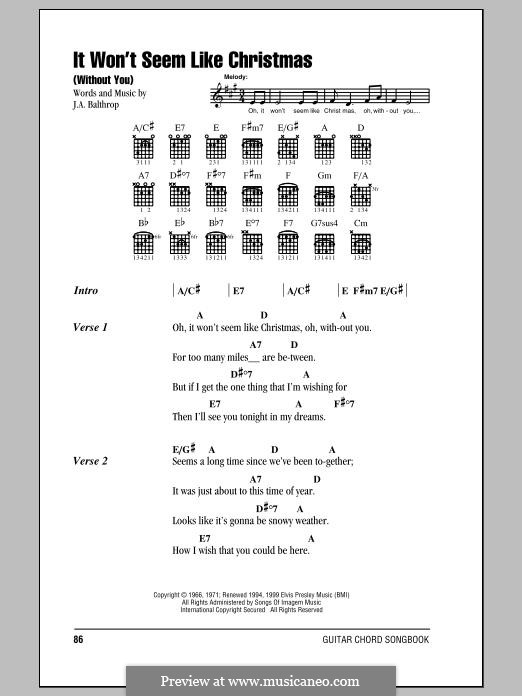 It Won't Seem Like Christmas (Without You) von J. Balthrop auf MusicaNeo