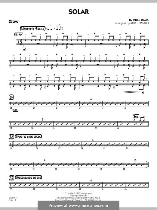 Solar von M. Davis - Noten auf MusicaNeo