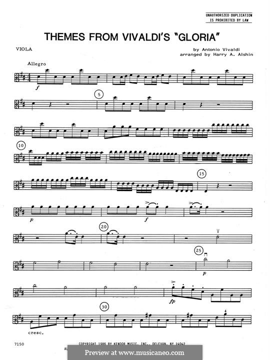 Gloria, RV 589 von A. Vivaldi - Noten auf MusicaNeo