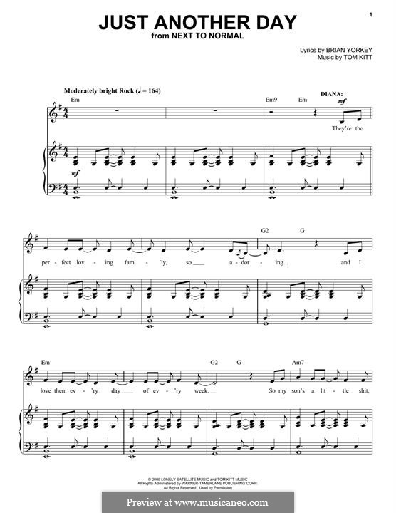 Just Another Day (from Next to Normal) von T. Kitt - Noten auf MusicaNeo