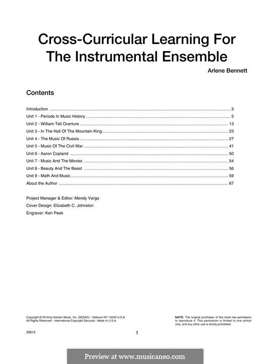 Cross-curricular Learning for The Instrumental Ensemble von A. Bennett ...