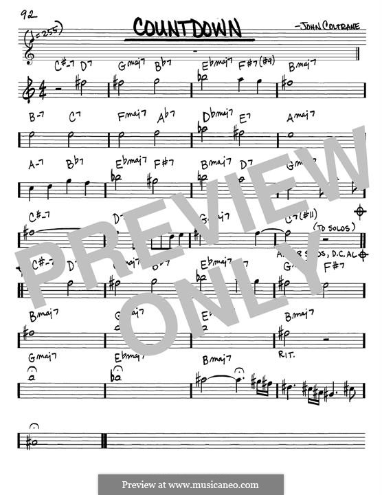 Countdown von J. Coltrane - Noten auf MusicaNeo