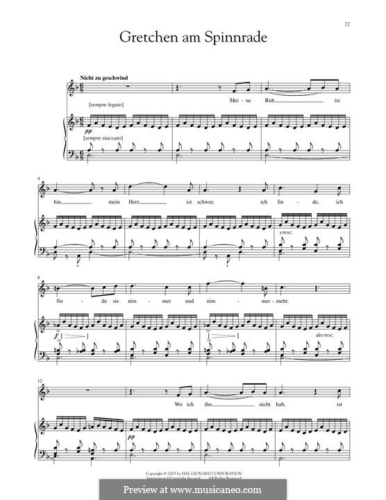 Gretchen am Spinnrade, D.118 Op.2 von F. Schubert - Noten auf MusicaNeo