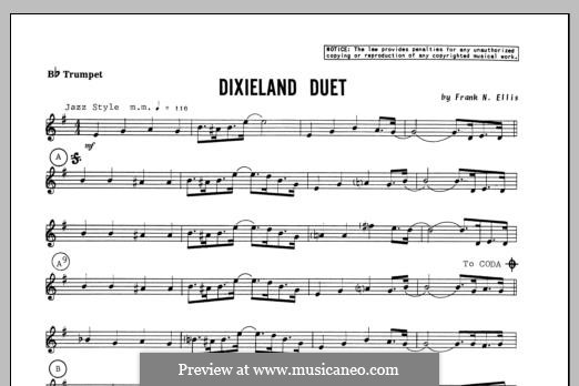 Dixieland Duet von F.N. Ellis - Noten auf MusicaNeo