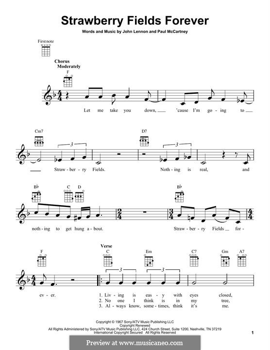 Strawberry Fields Forever (The Beatles) von J. Lennon, P. McCartney auf ...