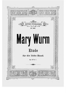 Etude für die linke Hand allein, Op.42 No.1 von M. Wurm auf MusicaNeo