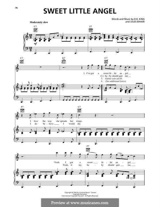 Sweet Little Angel von J. Bihari - Noten auf MusicaNeo
