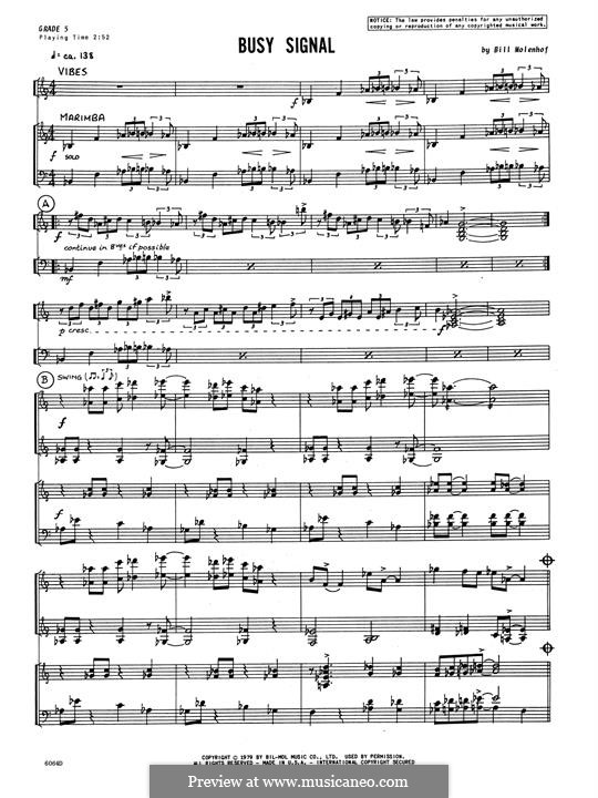 Busy Signal von B. Molenhof - Noten auf MusicaNeo