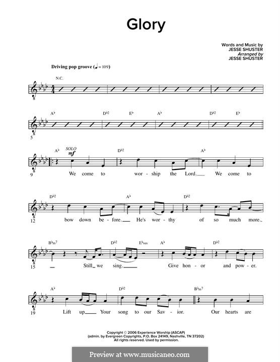 Glory von J. Shuster - Noten auf MusicaNeo