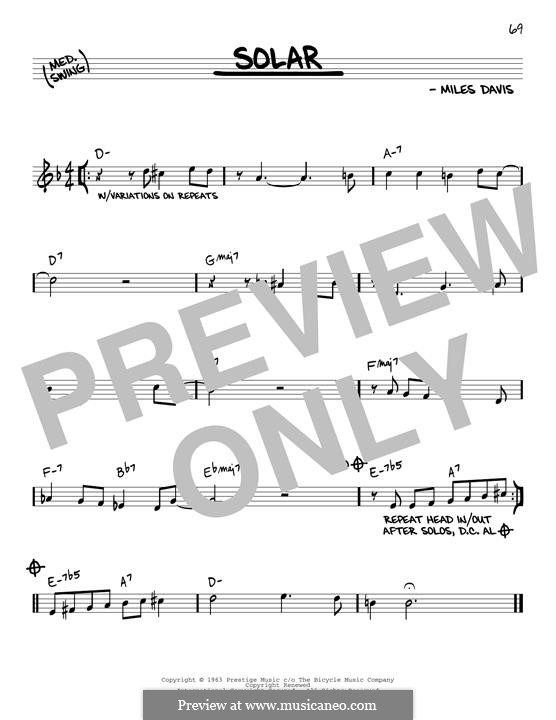 Solar von M. Davis - Noten auf MusicaNeo