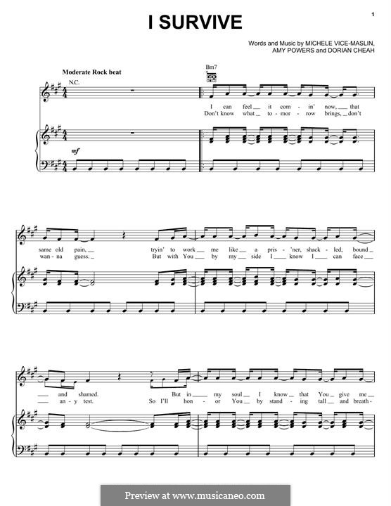 I Survive (Avalon) von D. Cheah - Noten auf MusicaNeo