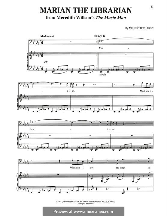 Marian The Librarian (from The Music Man) von M. Willson auf MusicaNeo
