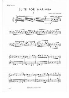 Suite for Marimba von N. Van de Vate - Noten auf MusicaNeo