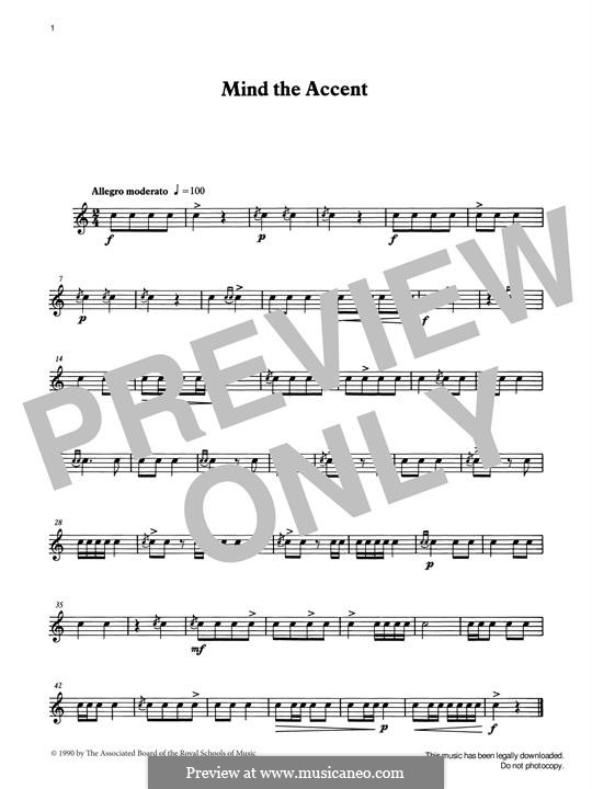 Mind the Accent von I. Wright - Noten auf MusicaNeo